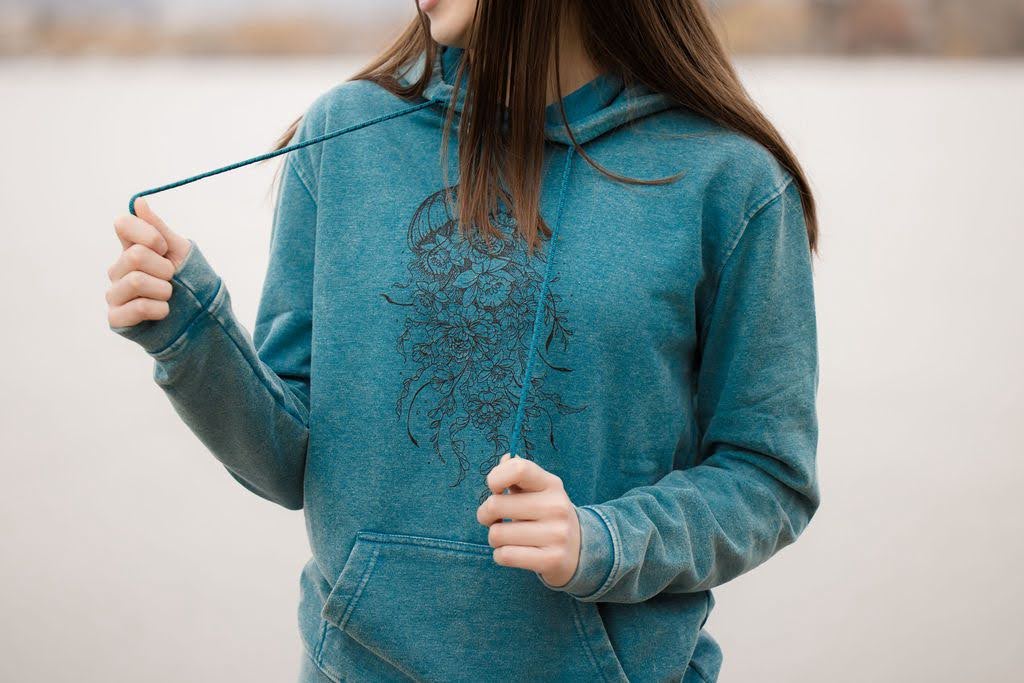 Teal Jellyfish hoodie – Your Green Kitchen